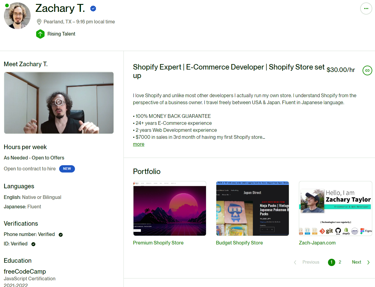 Zach's Portfolio Website